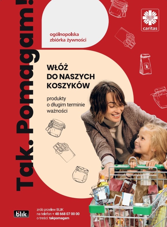 Zbiórka żywności "TAK. POMAGAM!" - Caritas